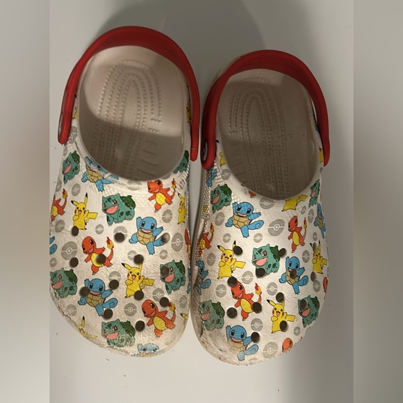CROCS | Shoes | Crocs Red And White Sandals With Perforated Design ...